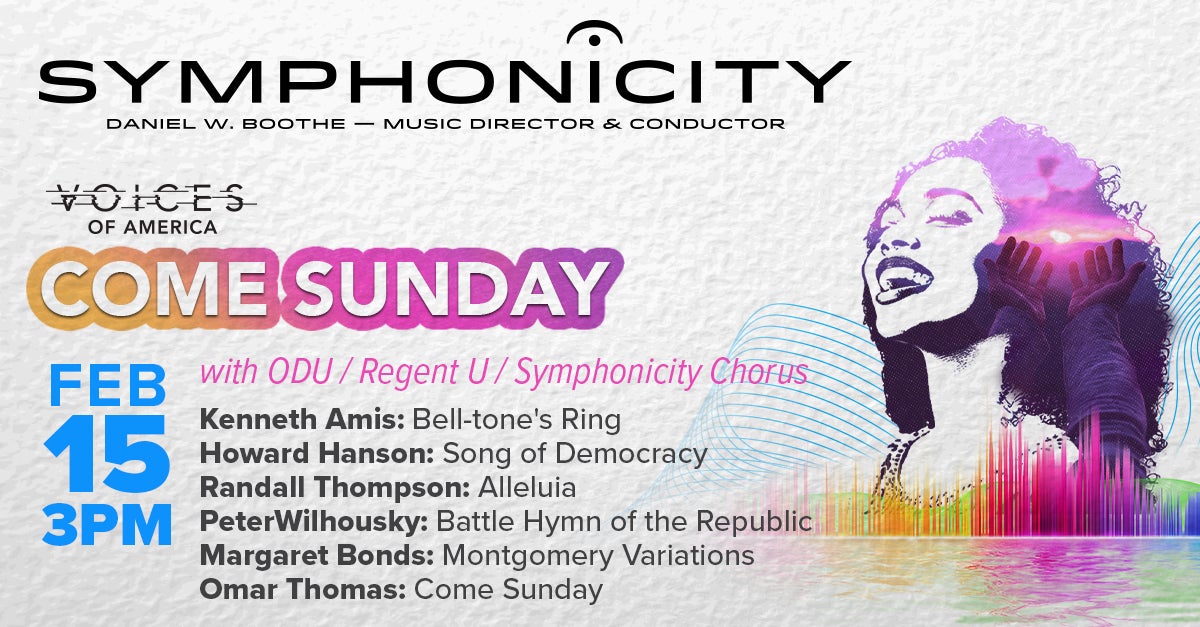 Come Sunday! A Spiritual Salute | Sandler Center for the Performing Arts